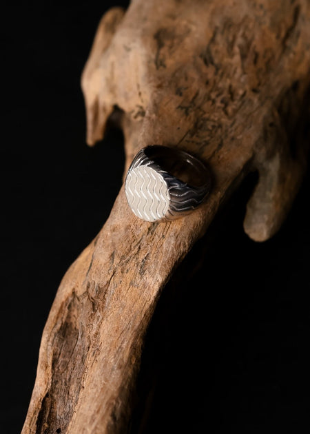 Transcendent Wind Signet Ring in Silver Tone – Shop Lune