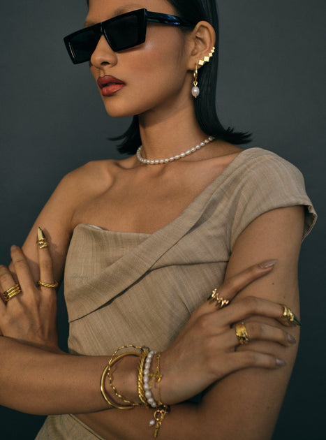 Pixel Ear Climber in Silver Tone – Shop Lune Global Private Limited